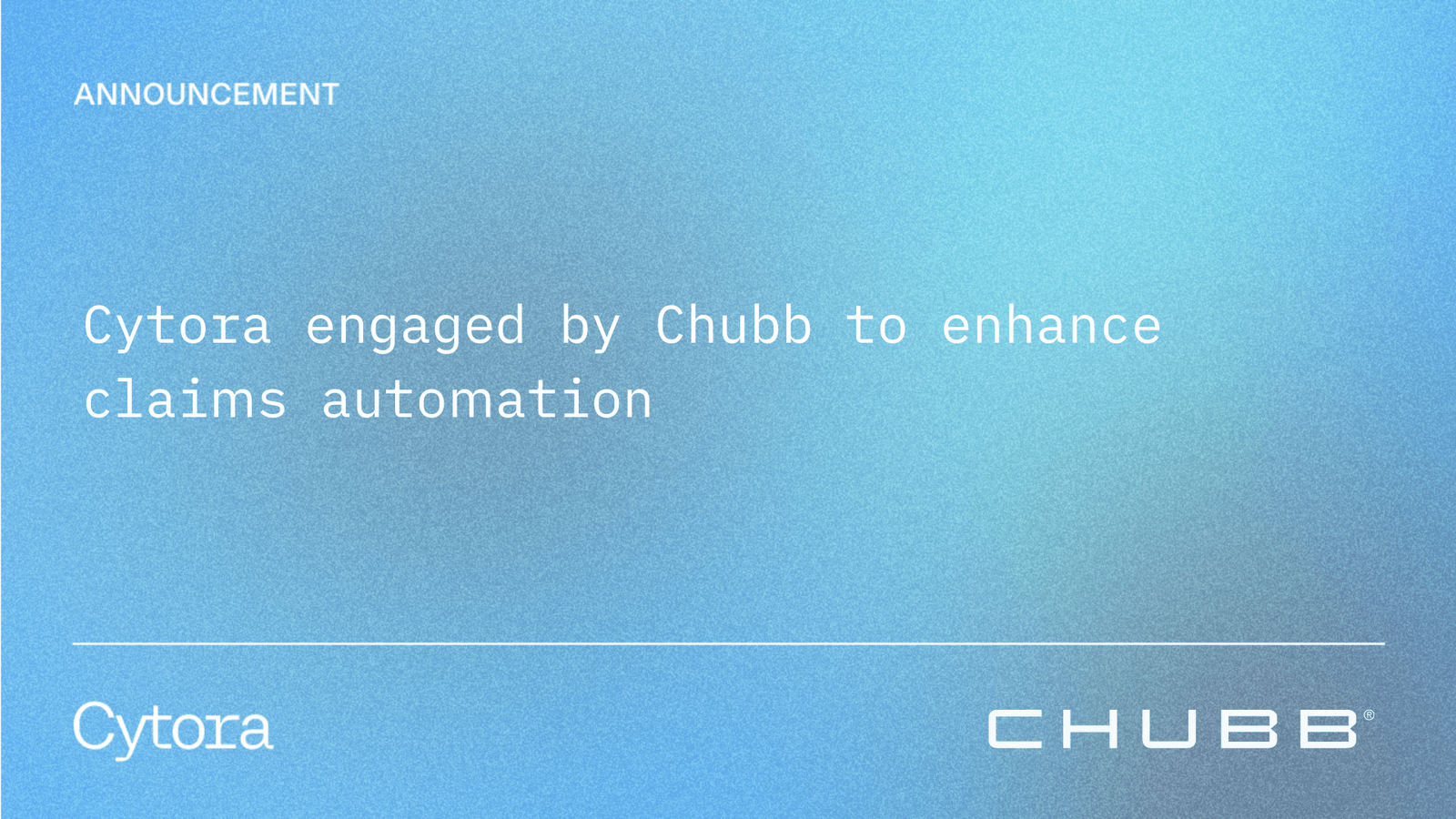 Cytora engaged by Chubb to enhance claims automation